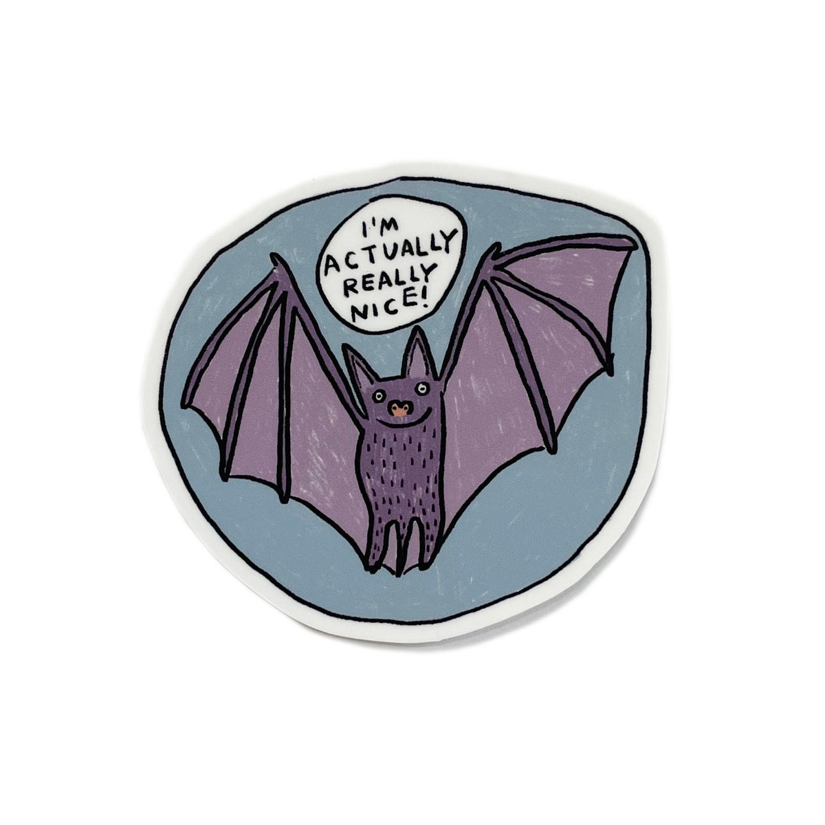 I'm Actually Really Nice Bat Sticker – Molly Anne Bishop