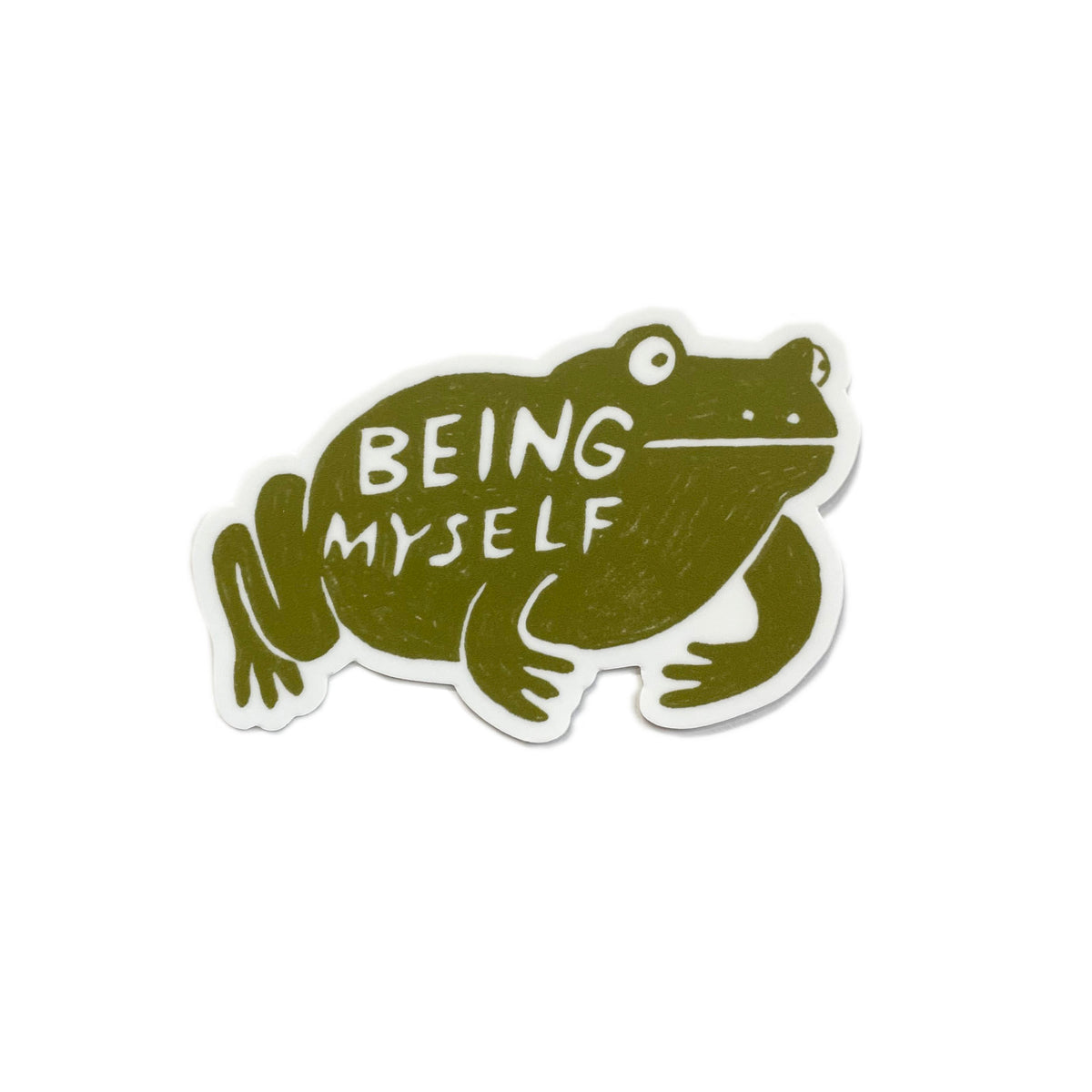 Being Myself Frog Sticker – Molly Anne Bishop